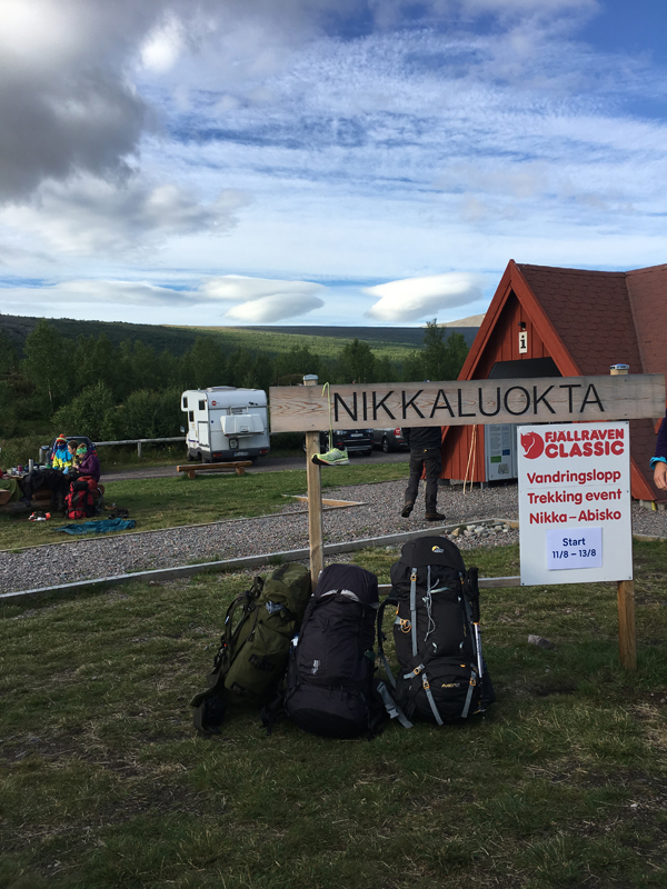 At the start in Nikkaluokta – Alive and Trekking